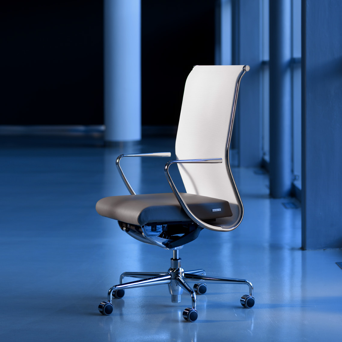 scaun operativ Dresschair DR0040- șezut tapitat - spătar mesh Moodilier